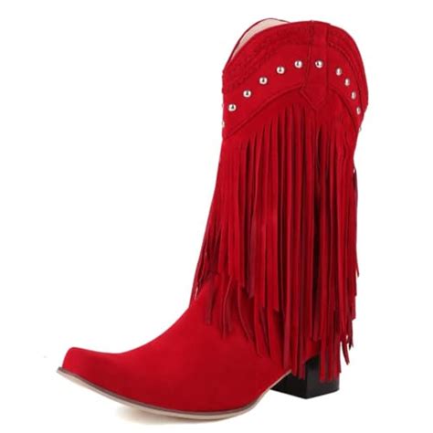 I Tested The Hottest Trend Red Fringe Cowgirl Boots And Heres Why