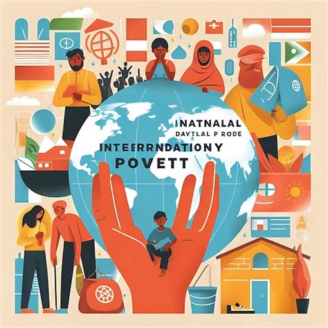 Premium Photo International Day For The Eradication Of Poverty Flat