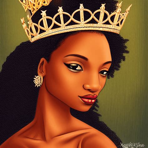 African Crown Drawing