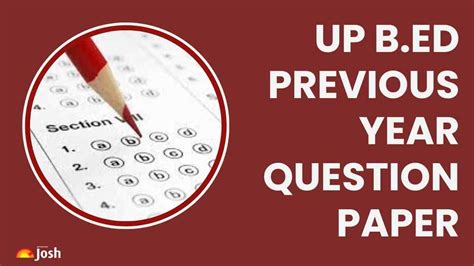 Up Bed Previous Year Question Paper यूपी बीएड प्रवेश परीक्षा के पिछले