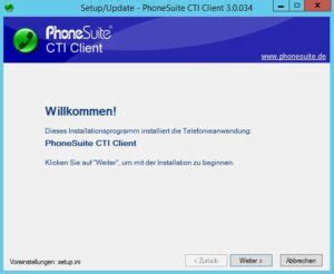 Installation und Einrichtung von CTI über TAPI mit PhoneSuite
