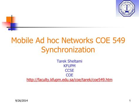 Ppt Mobile Ad Hoc Networks Coe 549 Synchronization Powerpoint Presentation Id4843083