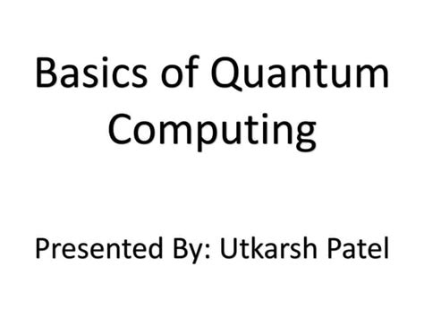 A Basic Overview To The Shors Algorithm Pdf