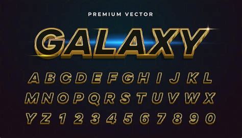 Premium Vector Premium Vector 3d Gold Alphabet Number Text Effect