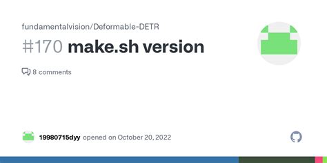 Make Sh Version Issue 170 Fundamentalvision Deformable DETR GitHub