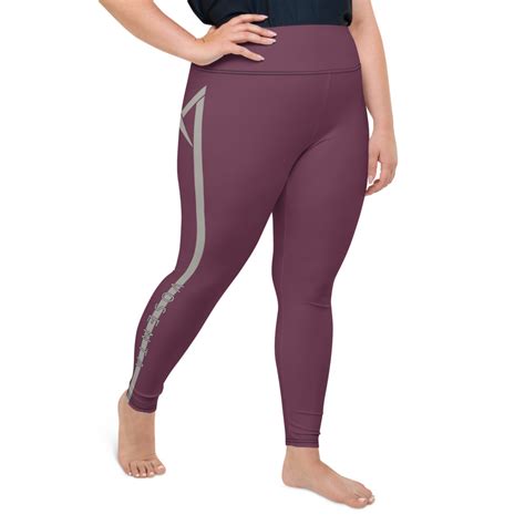 Purple Plus Size Leggings V Line Collection Vosenta Official Shop