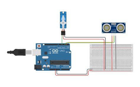Circuit Design Automated Door System Tinkercad