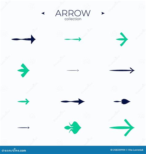 Line Arrow Icon Set Line Icons Collection Modern Vector Symbols