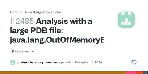 Analysis With A Large Pdb File Java Lang Outofmemoryerror Issue