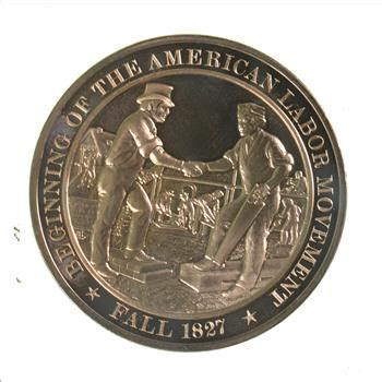 HUGE Bronze Medal Depicting Beginning Of The American Labor Movement