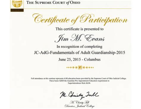 June 25 2015 Cle Certificate Pdf