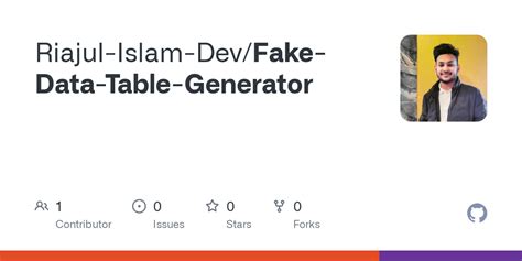 Github Riajul Islam Devfake Data Table Generator
