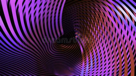 Abstract Spiral Shaped Material Of Narrow Stripes Creating Bending