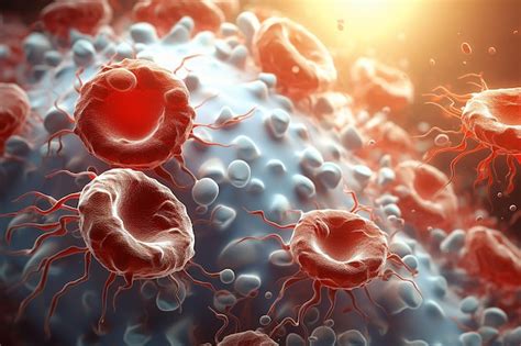 Premium Ai Image Bacteria In Human Blood 3d Rendering