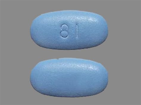 Pill Finder 81 Blue Elliptical Oval Medicine