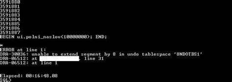 Oracle How To Fix Unable To Extend Segment By 8 In Undo Tablespace