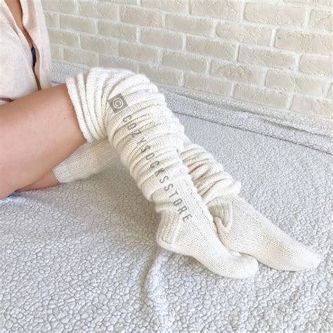Thigh High Socks Long 60 65 Over Knee Stockings Chunky Etsy