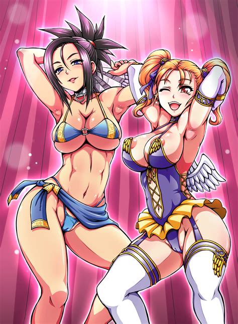 Rule 34 2girls Areolae Ass Breasts Cameltoe Cleavage Clothing Divine Bustier Dragon Quest