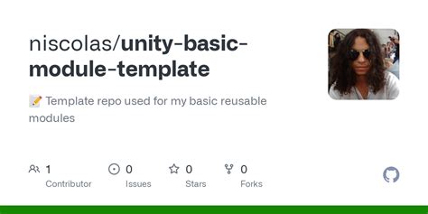 GitHub Niscolas Unity Basic Module Template Template Repo Used For My Basic Reusable Modules