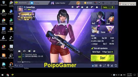 Opengl Vs Directx In Cyber Hunter Using Bluestack Youtube
