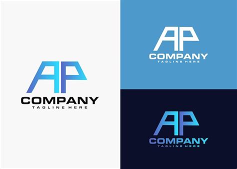 Modèle De Conception De Logo Lettre Initiale Monogramme Moderne Ap