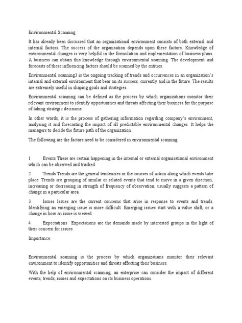 Environmental Scanning Pdf