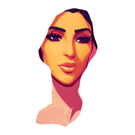 Intricately Rendered Kim Kardashian Graphic · Creative Fabrica