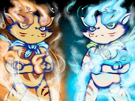 Yo Kai Watch Komiger And Komane By Dawnthefiresylveon On Deviantart