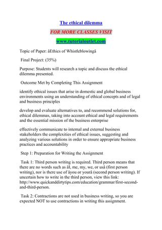 THE ETHICAL DILEMMA TUTORIALOUTLET DOT PDF