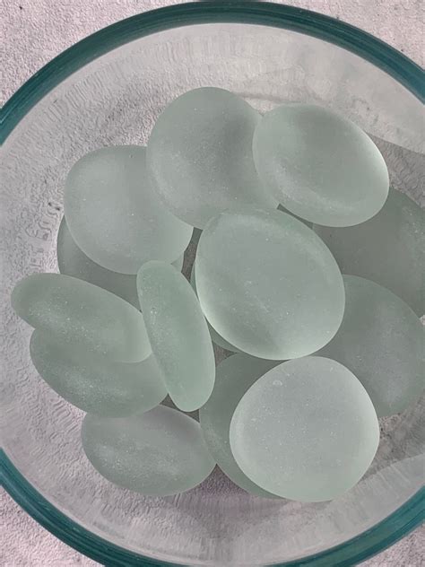 Jumbo White Frosted Sea Glass Gems Mosaic Glass For Crafting Sea