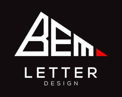 Premium Vector Triangle Shape Bem Letter Logo Design