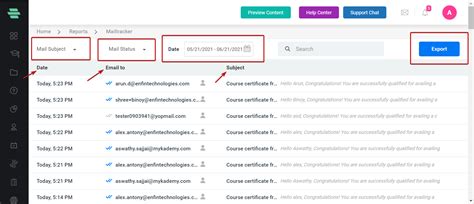 Mail Tracker Mykademy