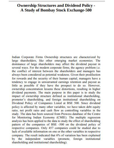 11 Dividend Policy Templates In Pdf Ms Word