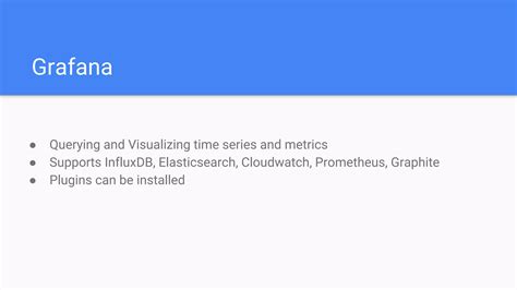 Influxdb And Grafana An Introduction To Time Based Data Storage And
