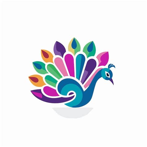 Premium Vector Peacock Vector Logo Design Template Colorful Peacock Icon