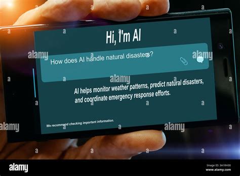 How Does Ai Handle Natural Disasters Question For Ai On Tablet Screen