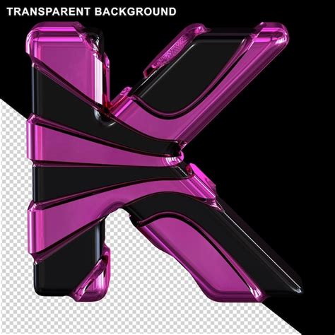 Lettre Majuscule Violette K Psd Premium