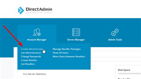 How To Create Accounts In DirectAdmin Hostwinds