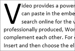 Adding A Drop Cap In Microsoft Word