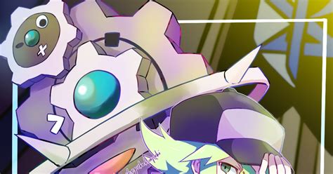 ポケモンbw Nとギギギアル 青ｽﾄﾘｰﾑのイラスト Pixiv