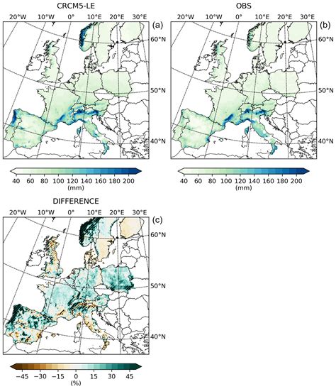 Essd Ten Year Return Levels Of Sub Daily Extreme Precipitation Over Europe
