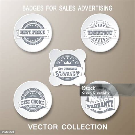 레트로 명찰 벡터 그라디언트 갈색 바탕에 회색과 흰색 그림자에서 광고 판매에 대 한 설정 3차원 형태에 대한 스톡 벡터 아트 및 기타 이미지 3차원 형태 가격 갈색