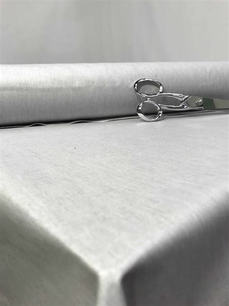 Tissu Coton Enduit Cretonne Oeko Tex Uni Gris Perle Papin Tissus