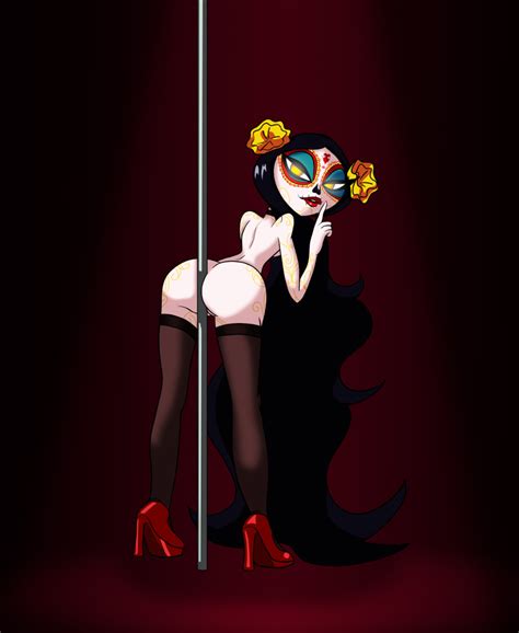Rule 34 1girls Ass Black Hair Black Socks Breasts Dia De Los Muertos Female Goddess High Heels