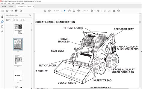 Bobcat 873 Loader Operation And Maintenance Manual 6900791 Pdf Download Heydownloads Manual