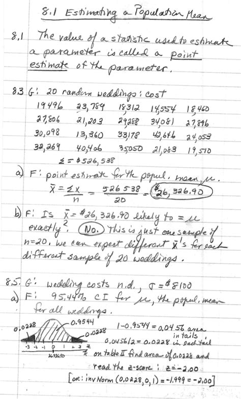Statistics Homework Problems