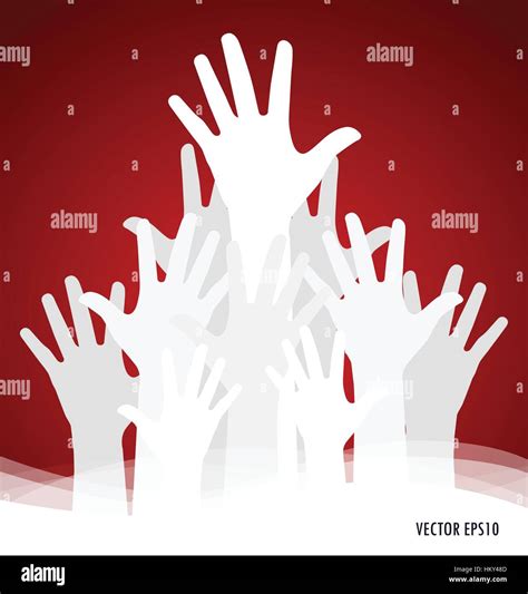 Raised Hands Vector Illustration Stock Vector Image And Art Alamy