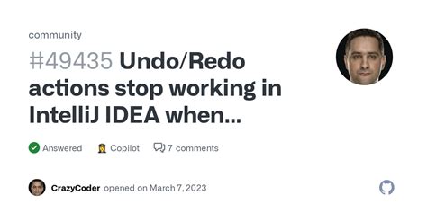 Undoredo Actions Stop Working In Intellij Idea When Github Copilot