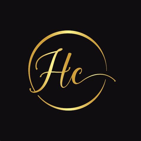 Plantilla De Vector De Diseño De Logotipo De Script Hc Letra De