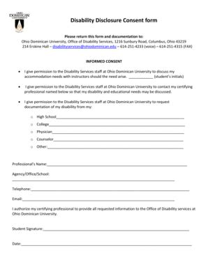 Disability Disclosure Form Fill Online Printable Fillable Blank PdfFiller